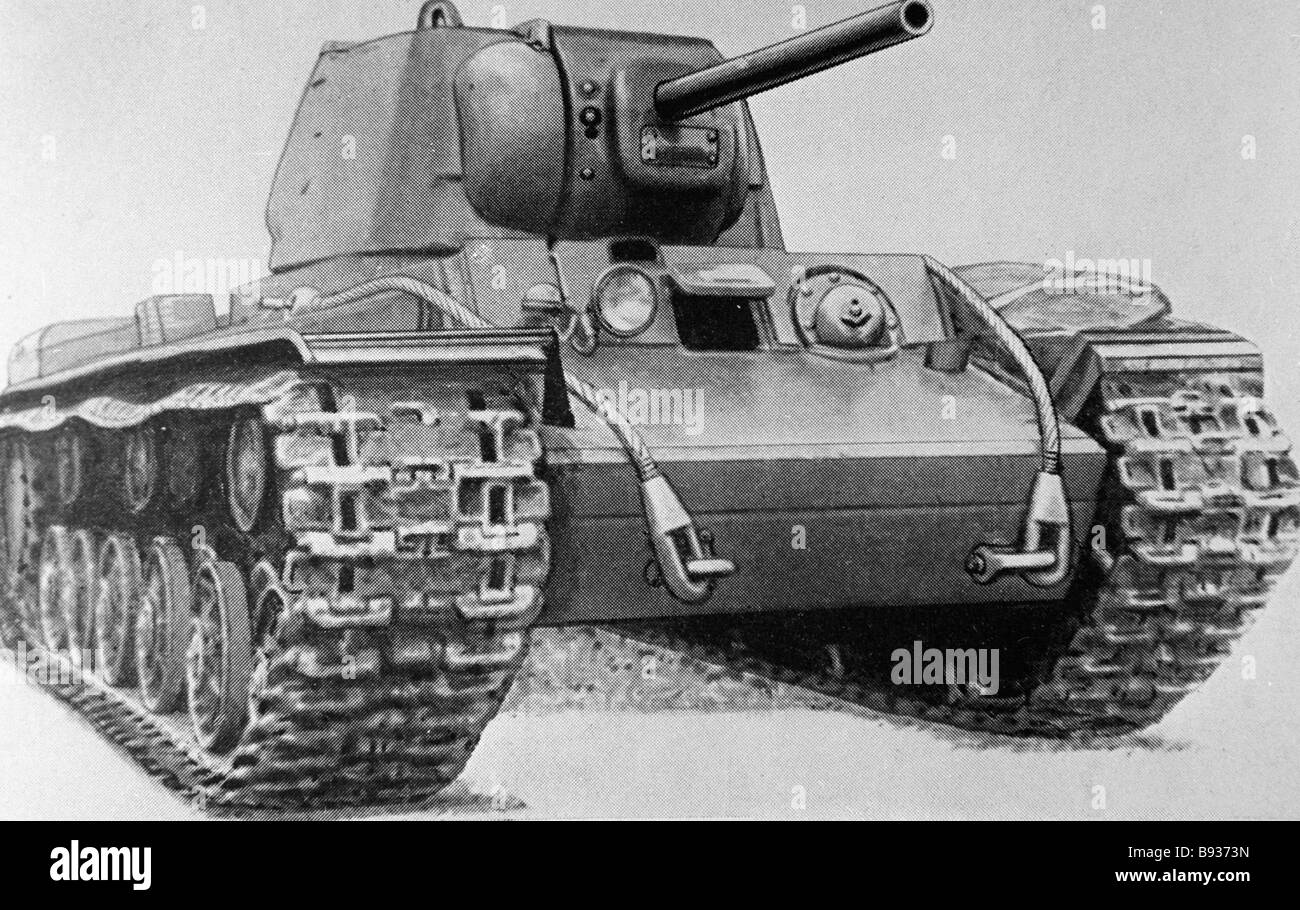 Reproduction of KV 1 heavy tank drawing from USSR Armored Forces Museum ...