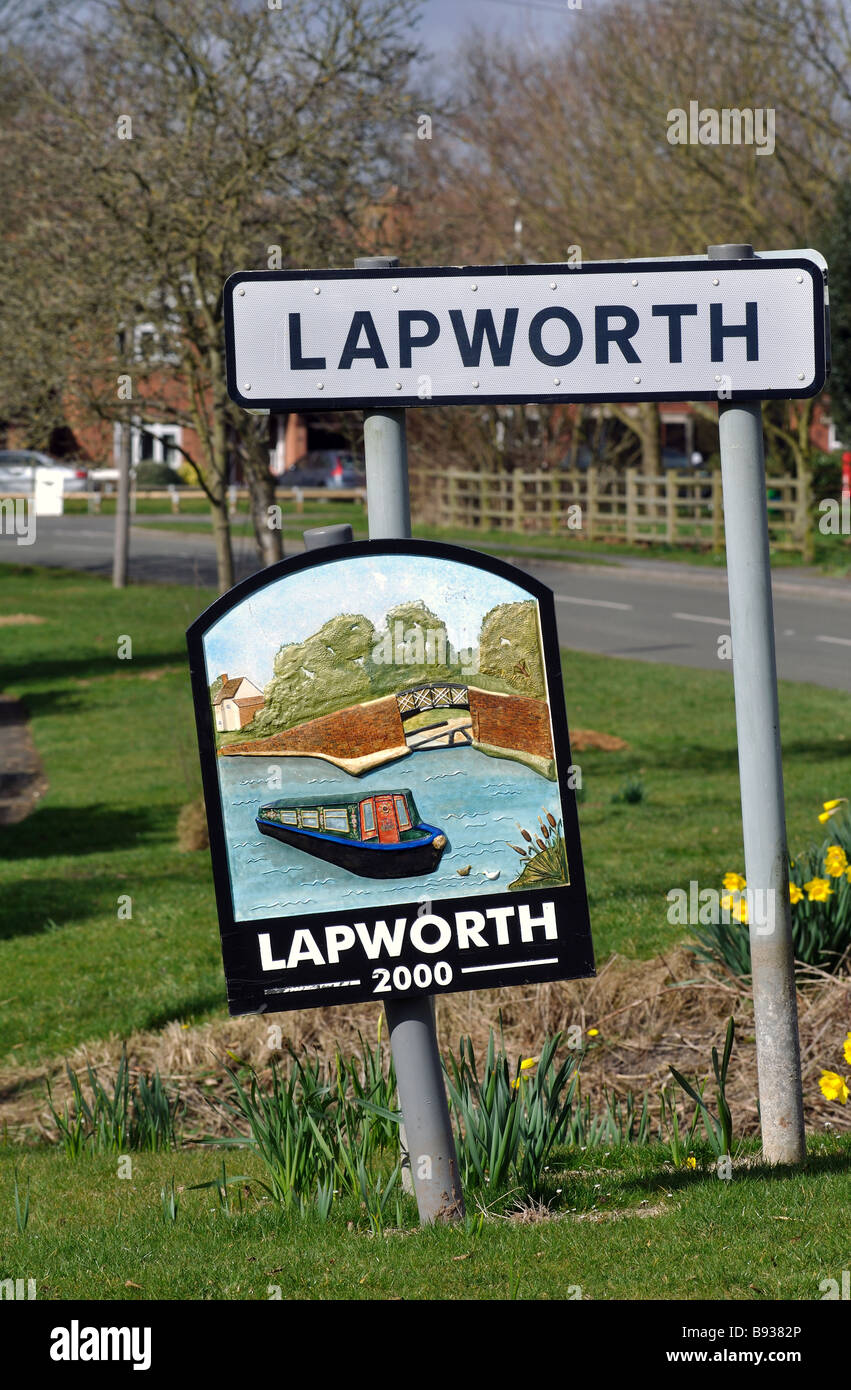 Lapworth village signs, Warwickshire England UK Stock Photo - Alamy
