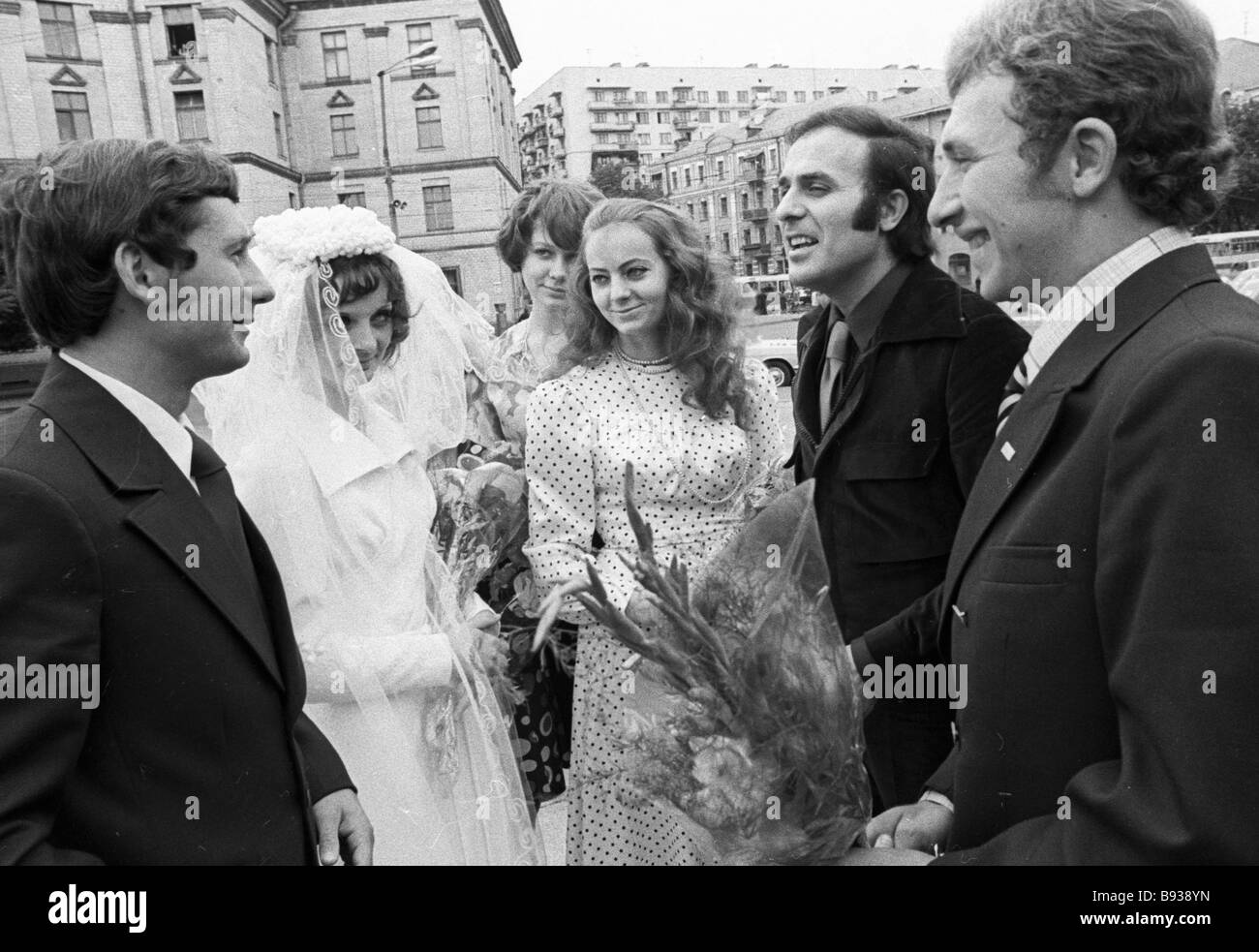 Miki Jevremovic popular Yugoslav singer greets newlyweds Stock Photo ...