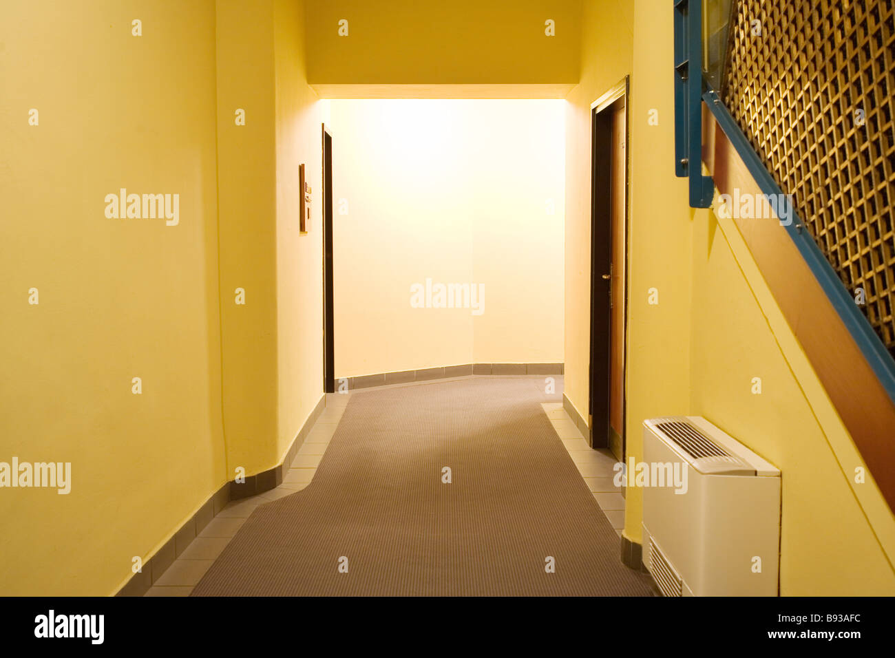 corridor in yellow Stock Photo - Alamy