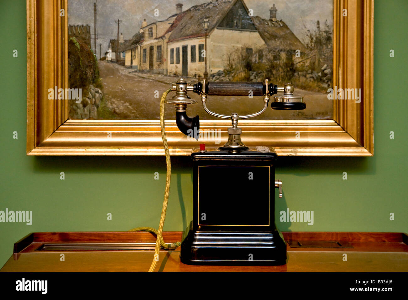 Old telephone on a desk Stock Photo - Alamy