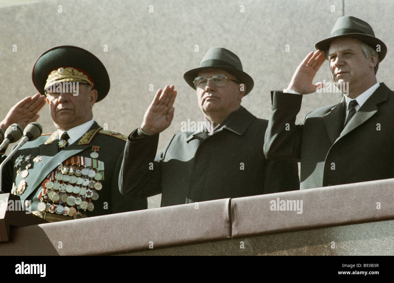 U S S R Defense Minister Marshal of the Soviet Union Dmitry Yazov left ...