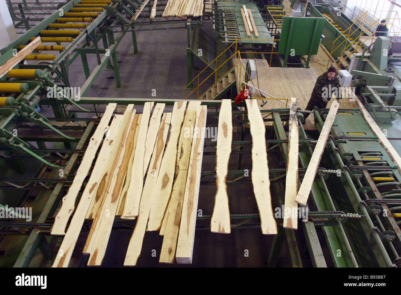 The slicing line of AVA Company Siberia s largest timber processing ...
