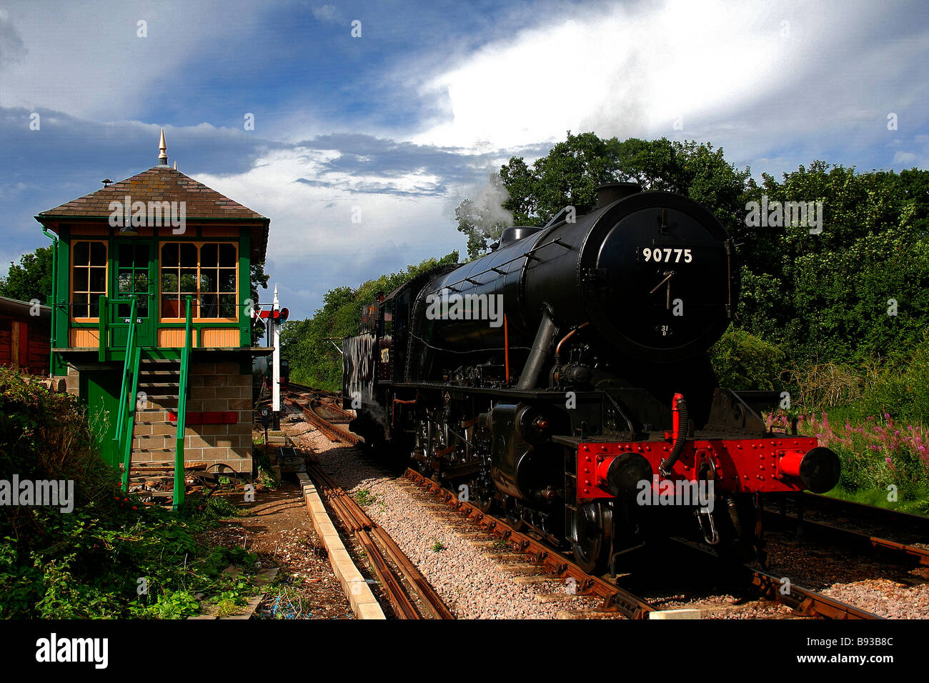 Steam Engine 90775 at Holt Station The Poppy Line North Norfolk County ...