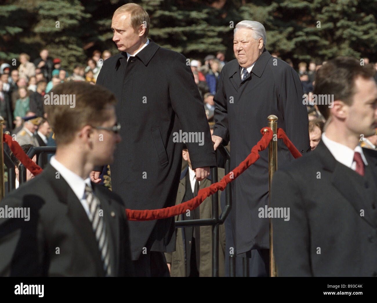 Russian President Vladimir Putin and first Russian President Boris ...