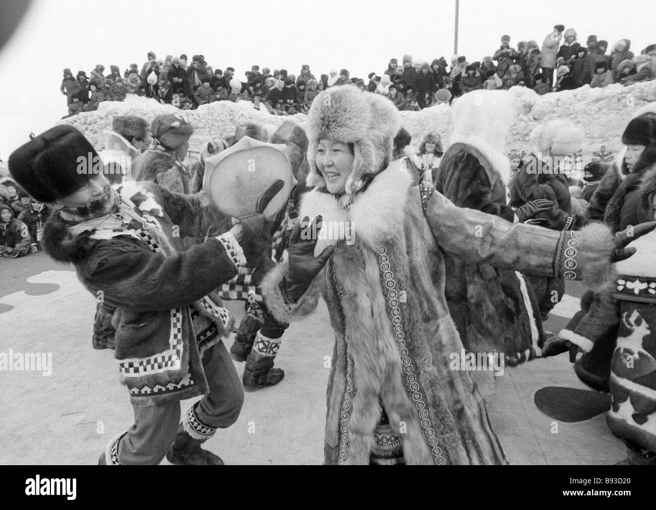 Inhabitants of Yakutia celebrating the Festival of the Sun Stock Photo ...