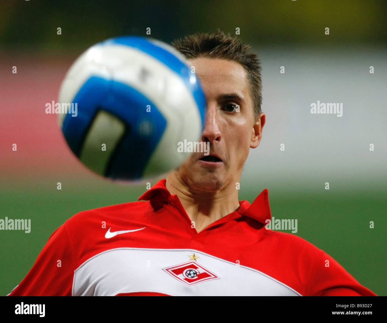 Vladimir Bystrov of Spartak Moscow football club plays against Haecken ...