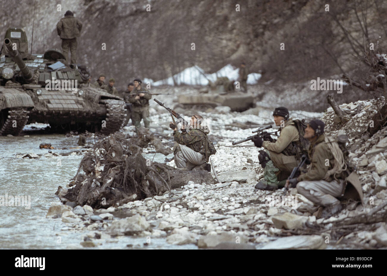 An intelligence service group of the federal forces in Chechnya on ...