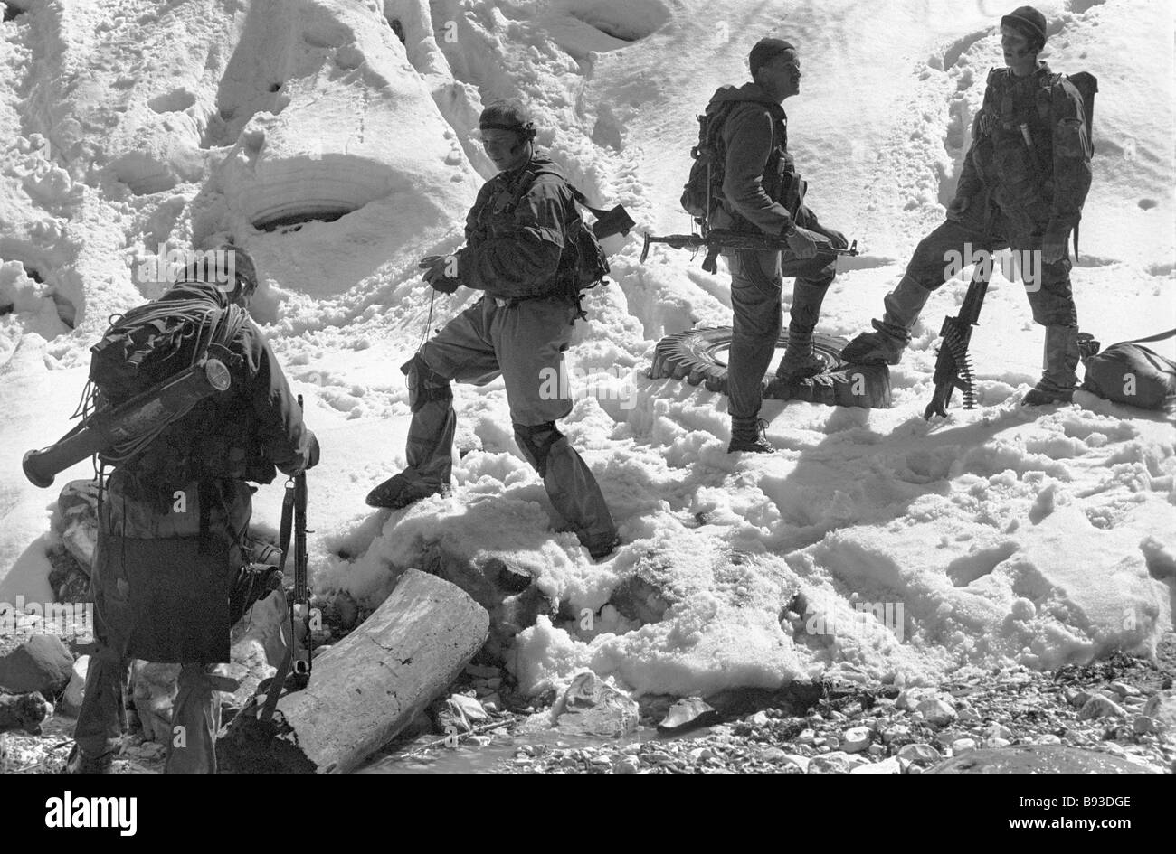 Special reconnaissance unit of the 45 Paratrooper regiment during a ...