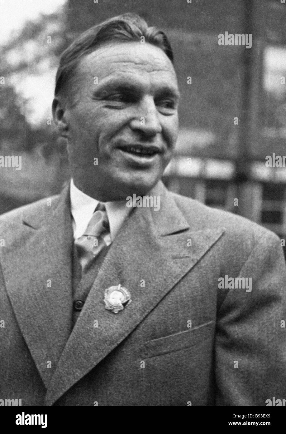Pilot Valery Chkalov Hero of the Soviet Union 1904 1938 Stock Photo - Alamy