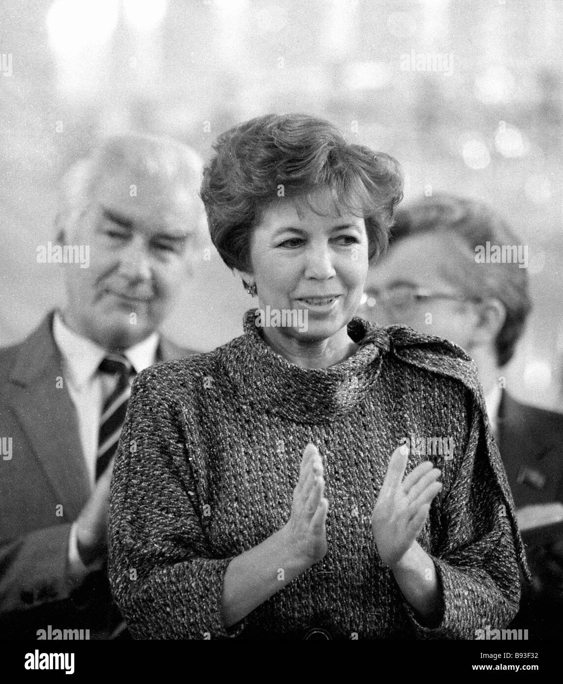 Soviet Fund of Culture Board Member Raisa Gorbachev center at the All ...