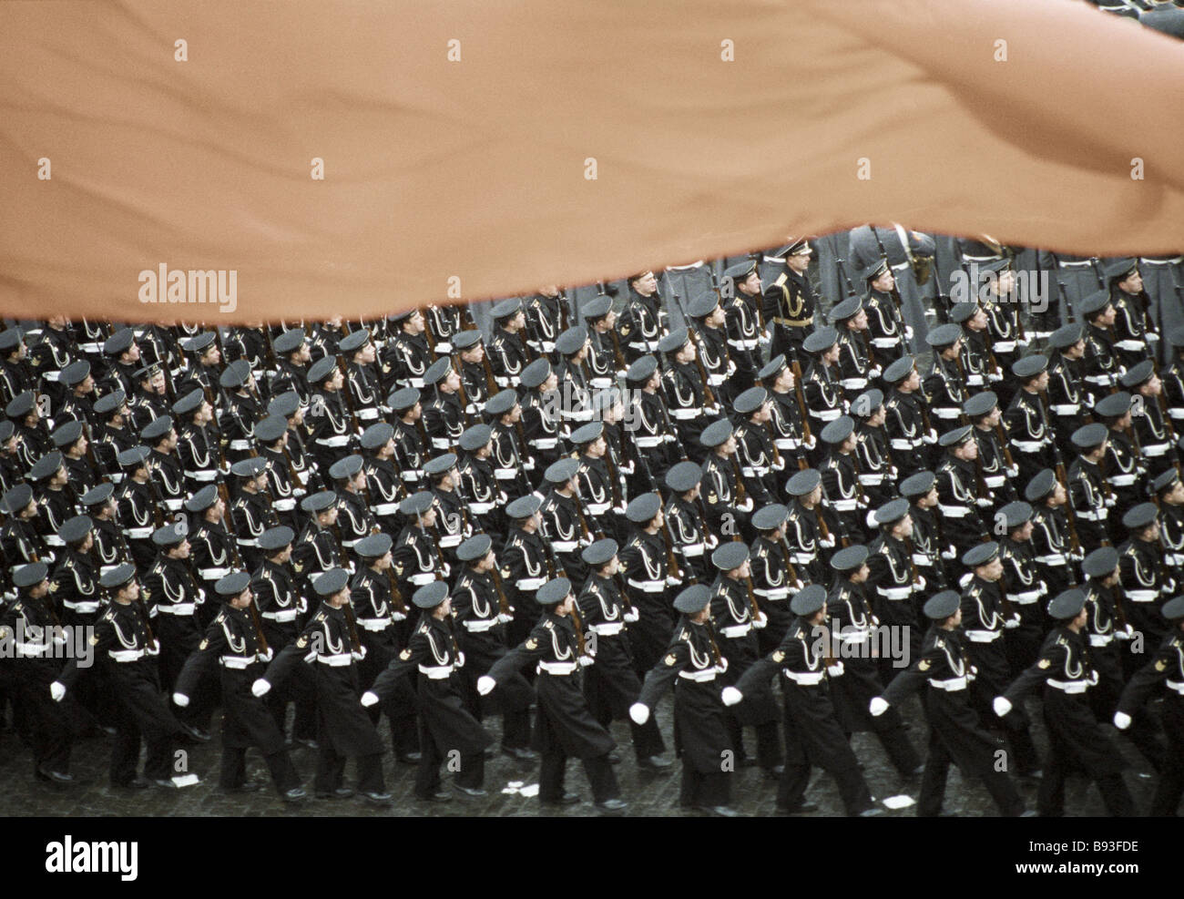 Participants of a military parade in Red Square marking the anniversary ...