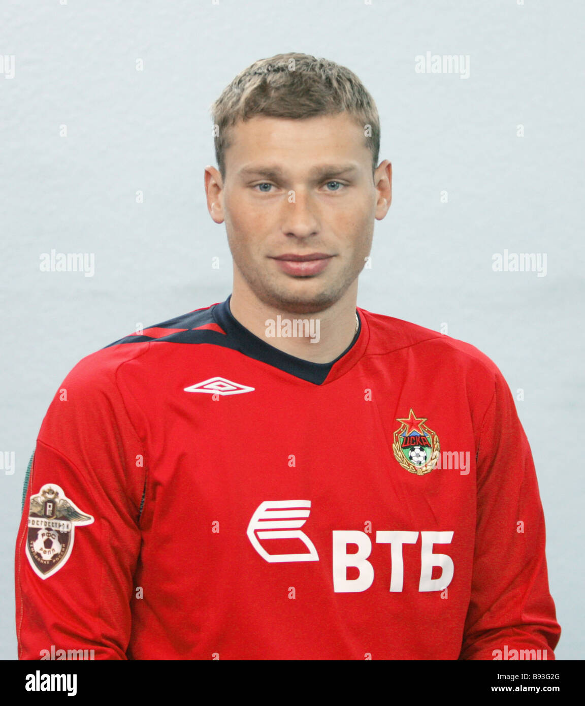 CSKA defender Alexei Berezutsky Stock Photo - Alamy