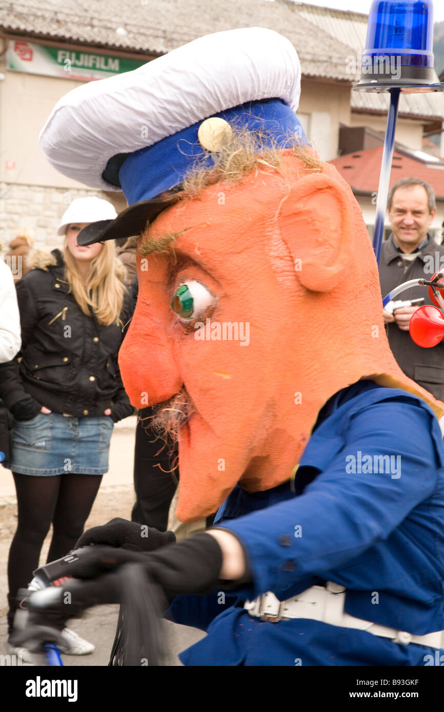 The annual Pust carnival in Cerknica Slovenia 2009 A traditional ...