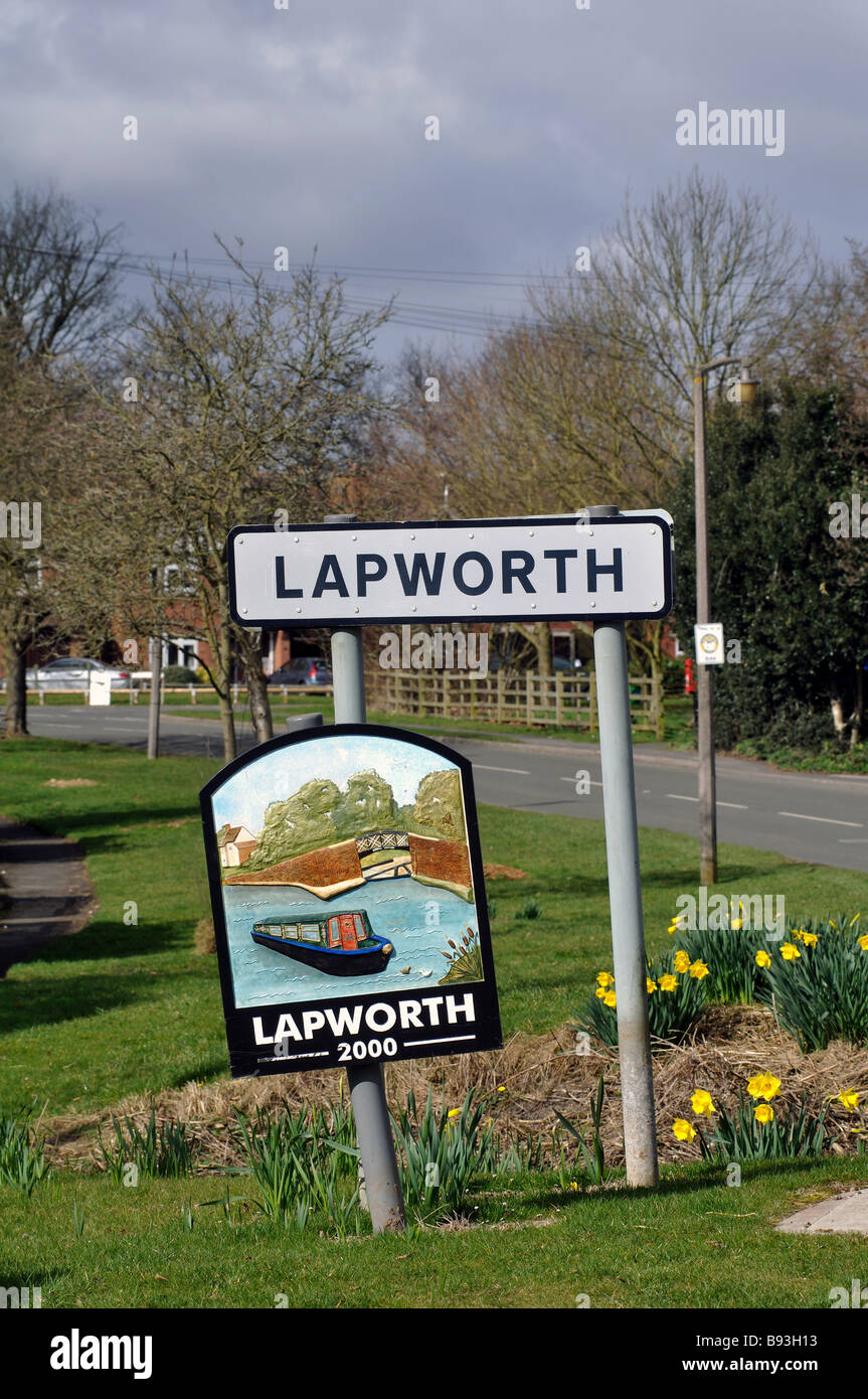 Lapworth village signs, Warwickshire, England, UK Stock Photo - Alamy