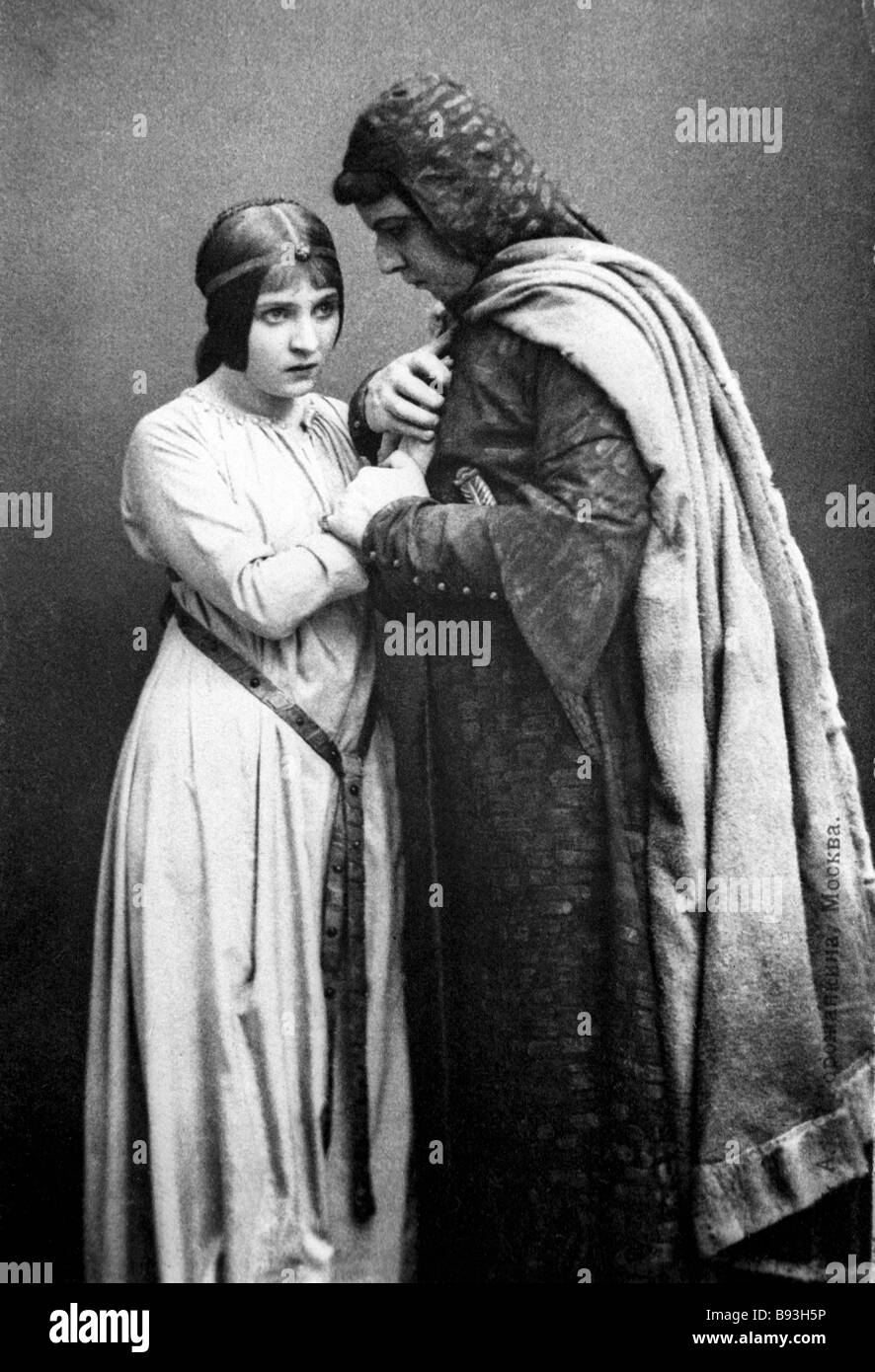 Hamlet by William Shakespeare performed in the Moscow Art Theater 1912 ...