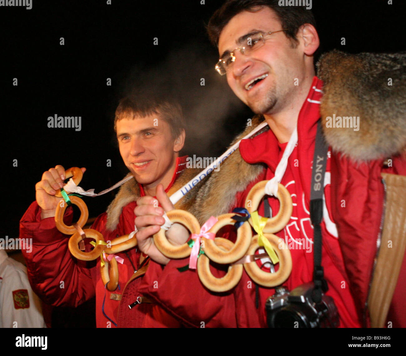 The Russian Olympic team returning home from the 20th Winter Olympics ...