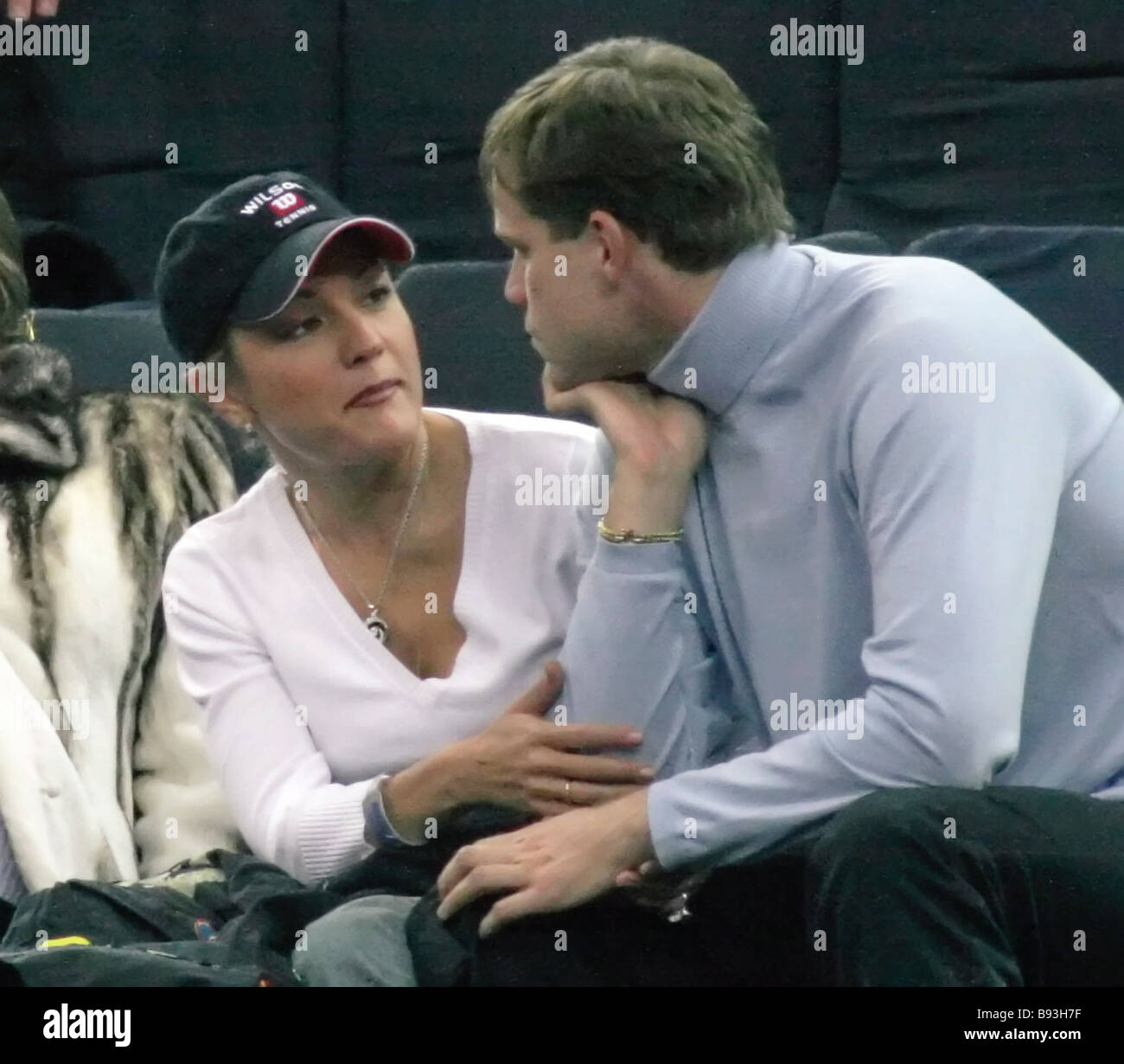 Footballer Vladislav Radimov with his wife singer Tatyana Bulanova at ...
