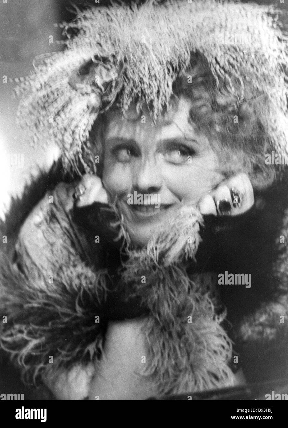 Actress Olga Androvskaya in the movie Jubilee staged by Anton Chekhov s ...