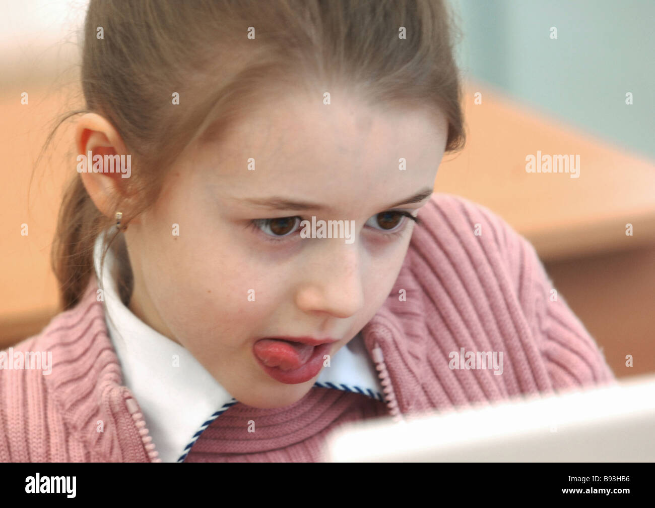 A 2nd grade pupil in Russian language class Stock Photo - Alamy