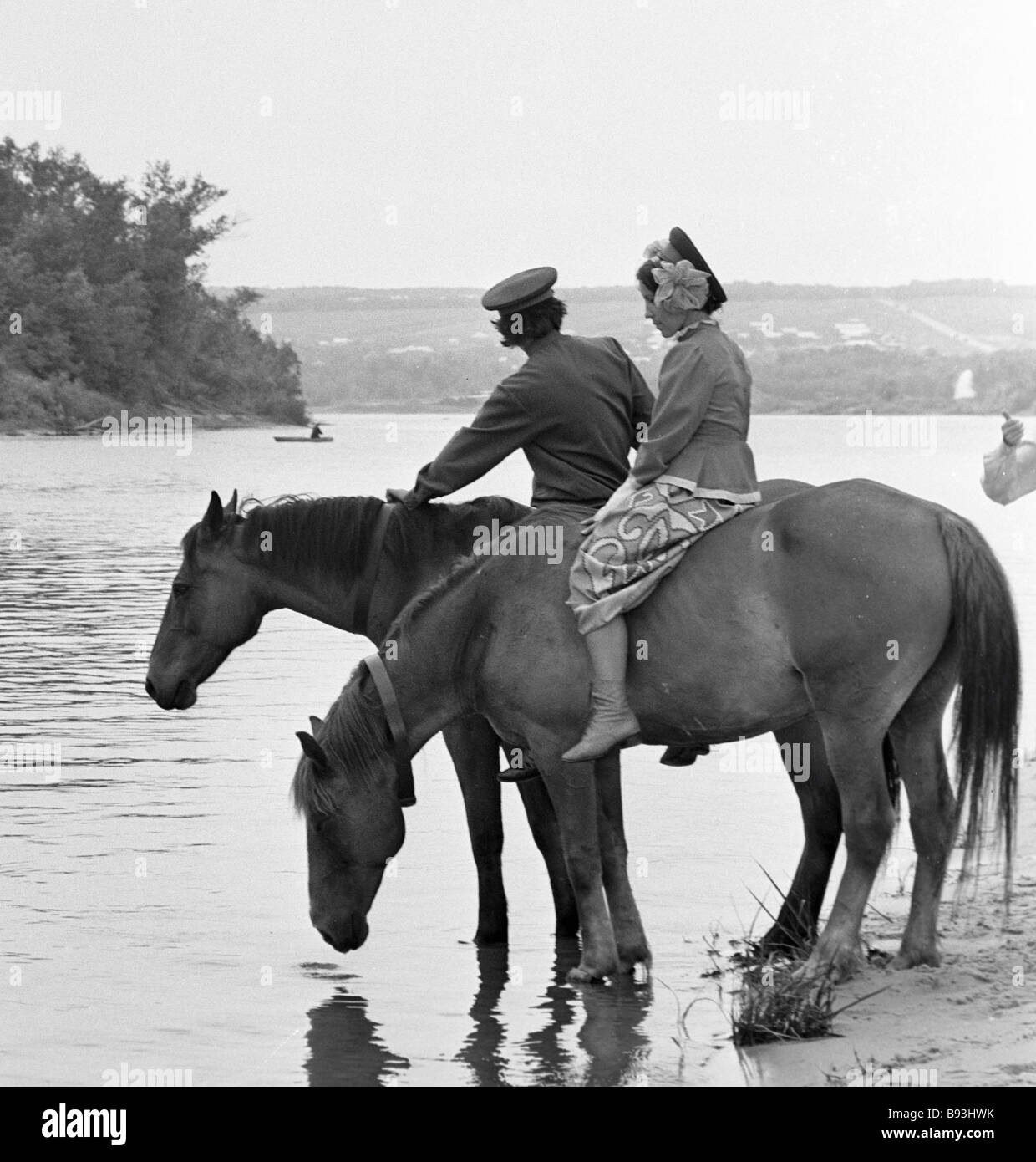 Rostov Region people on river Don Stock Photo - Alamy