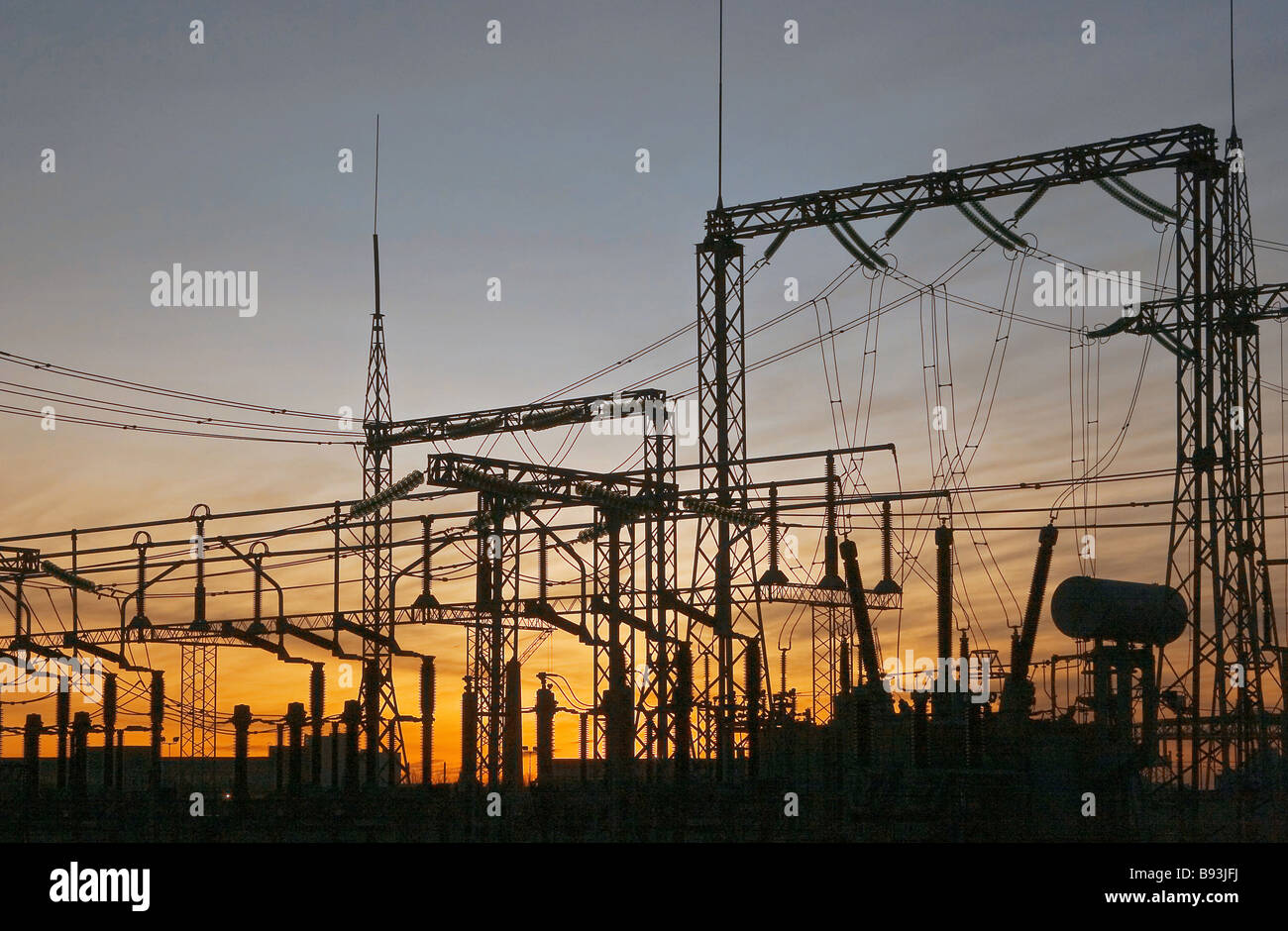 Rzhevskaya substation with overhead power transmission lines has been ...