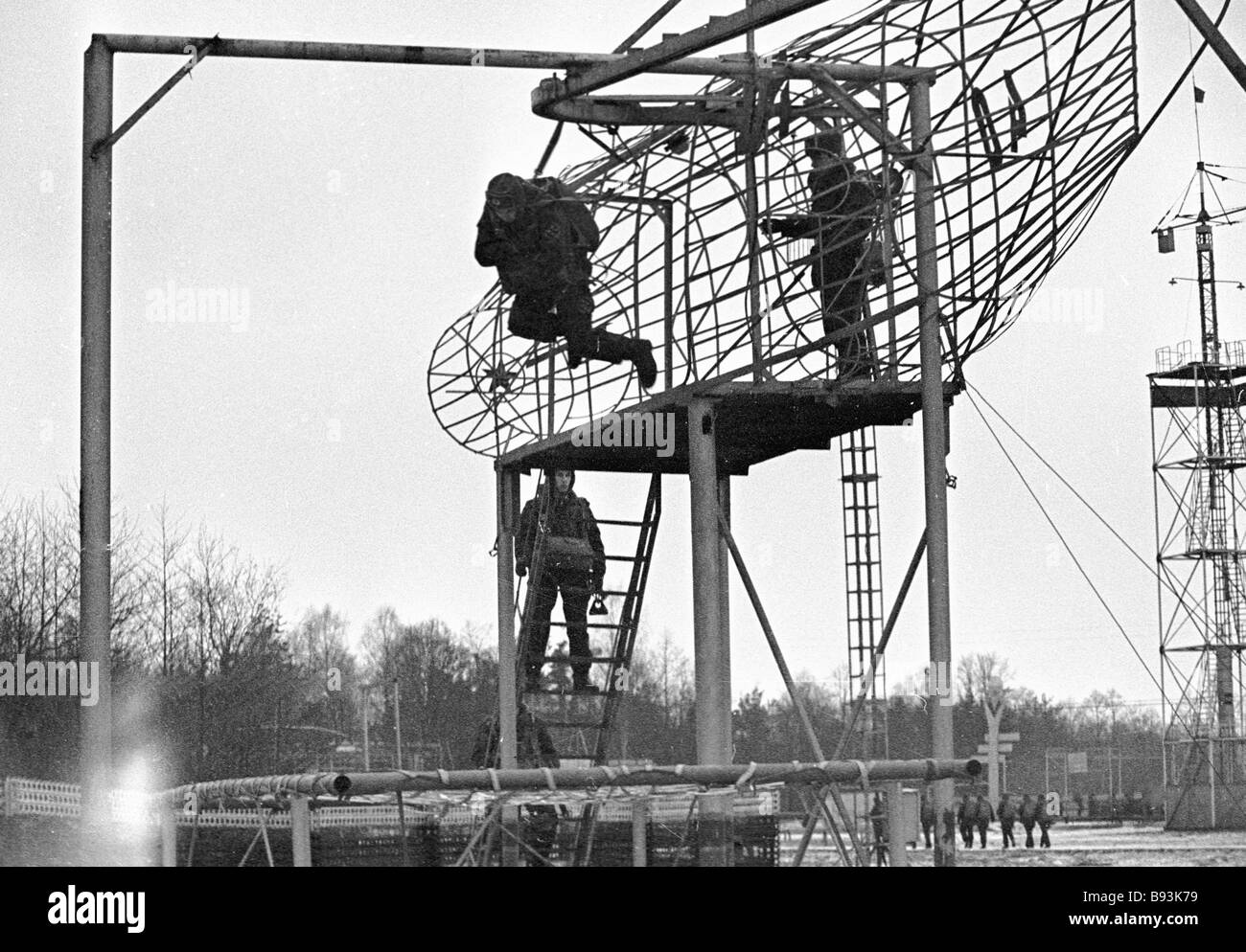 Air training classes at the airborne troops training center Stock Photo ...