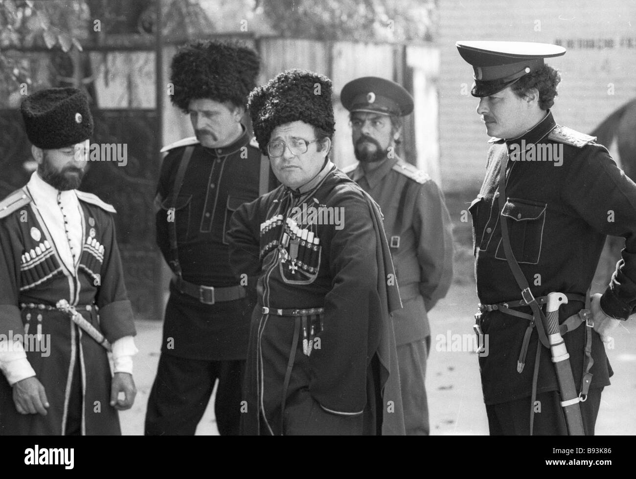 Vladimir Gromov Ataman of the Kuban Cossack Council center with his ...