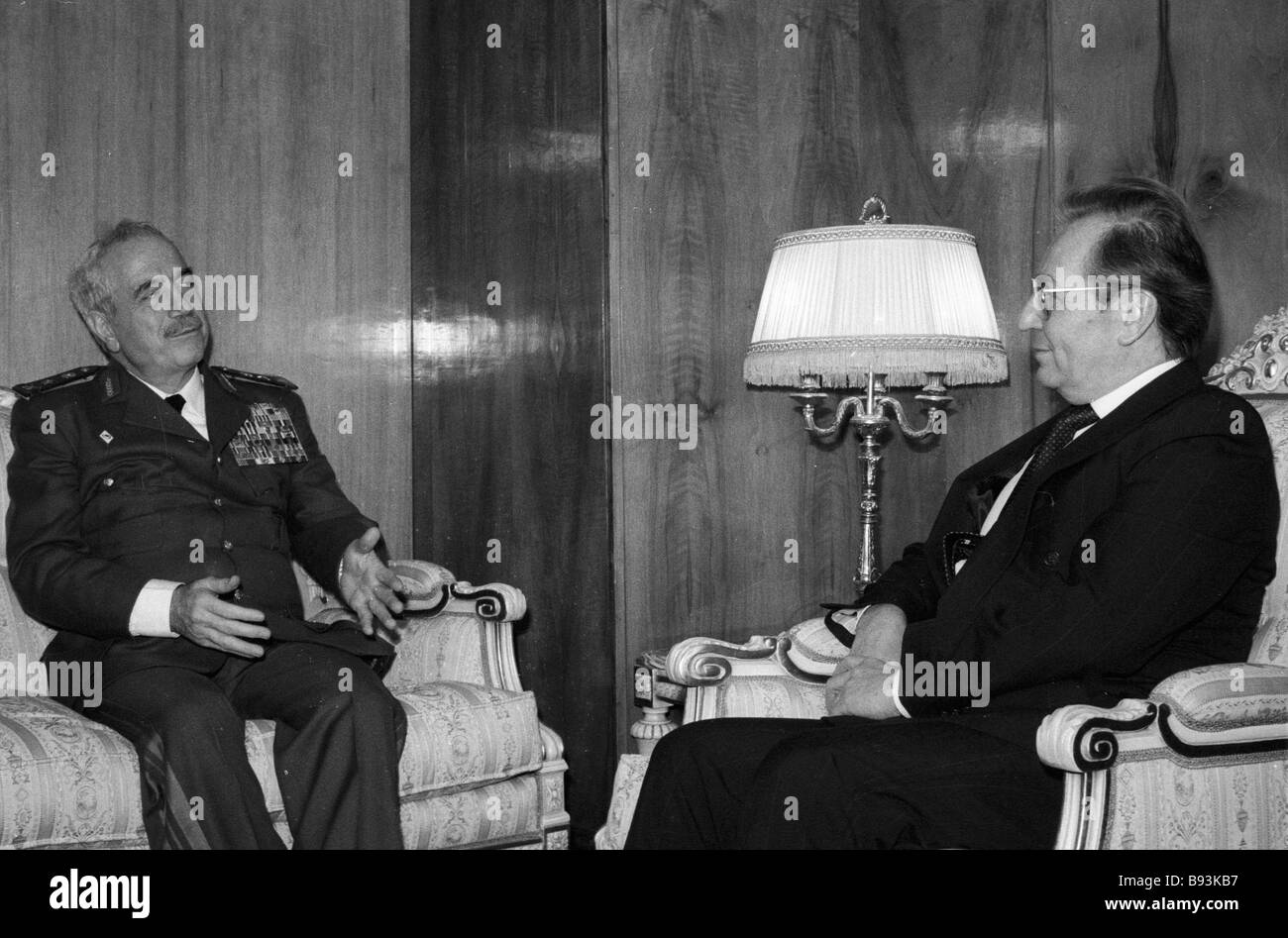 General Mustafa Tlas Syrian defense minister deputy prime minister and ...