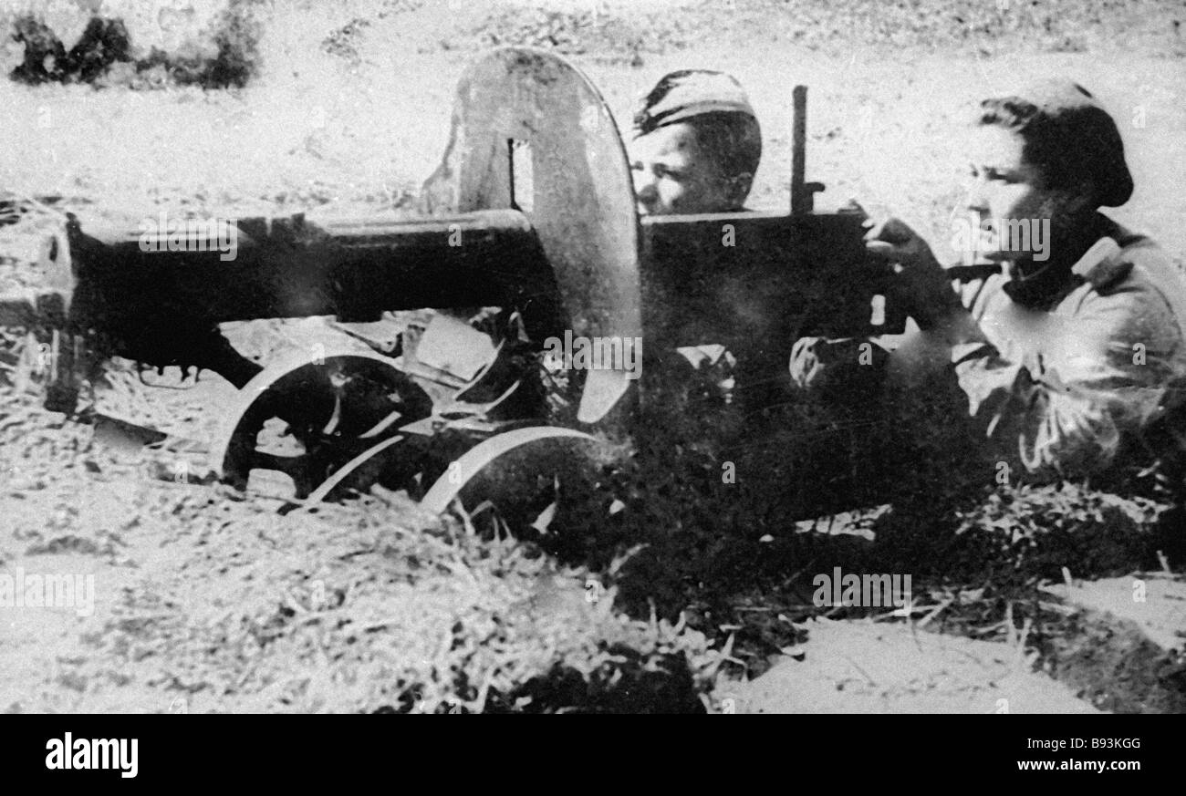 Danute Stanelene a machine gunner of the Red Army 16th Lithuanian Rifle ...