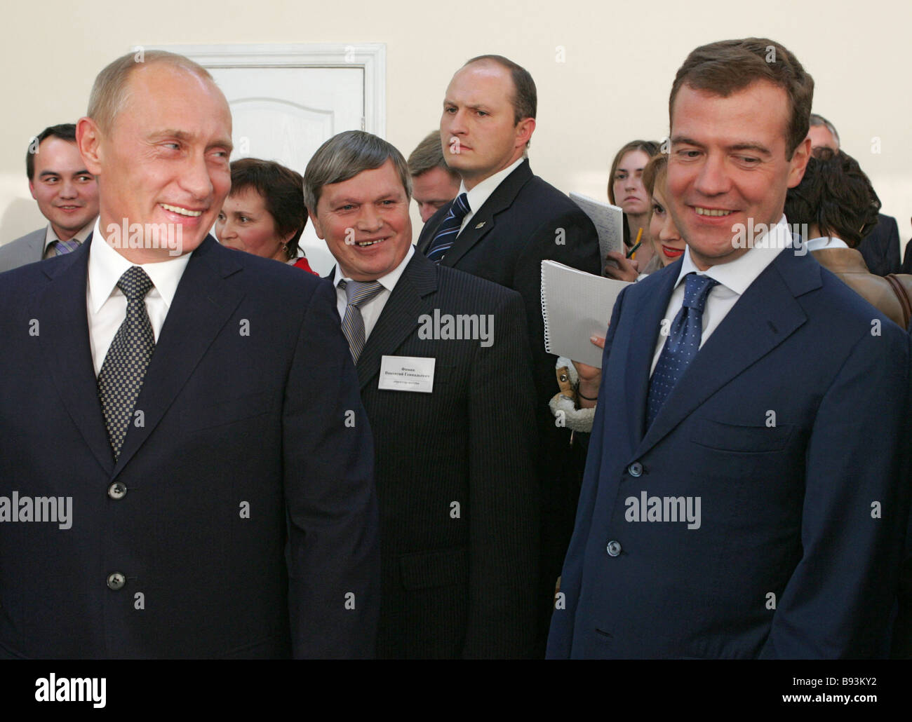 President Vladimir Putin visiting a secondary comprehensive school in ...