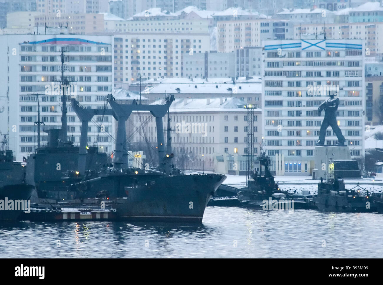 The marine passenger terminal of Severomorsk in the Russian Northwest ...