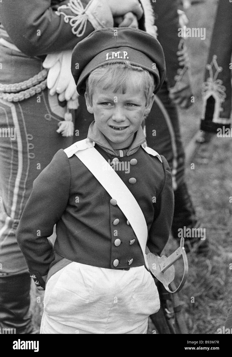 A boy dressed as a Russian 1812 war infantryman Stock Photo - Alamy