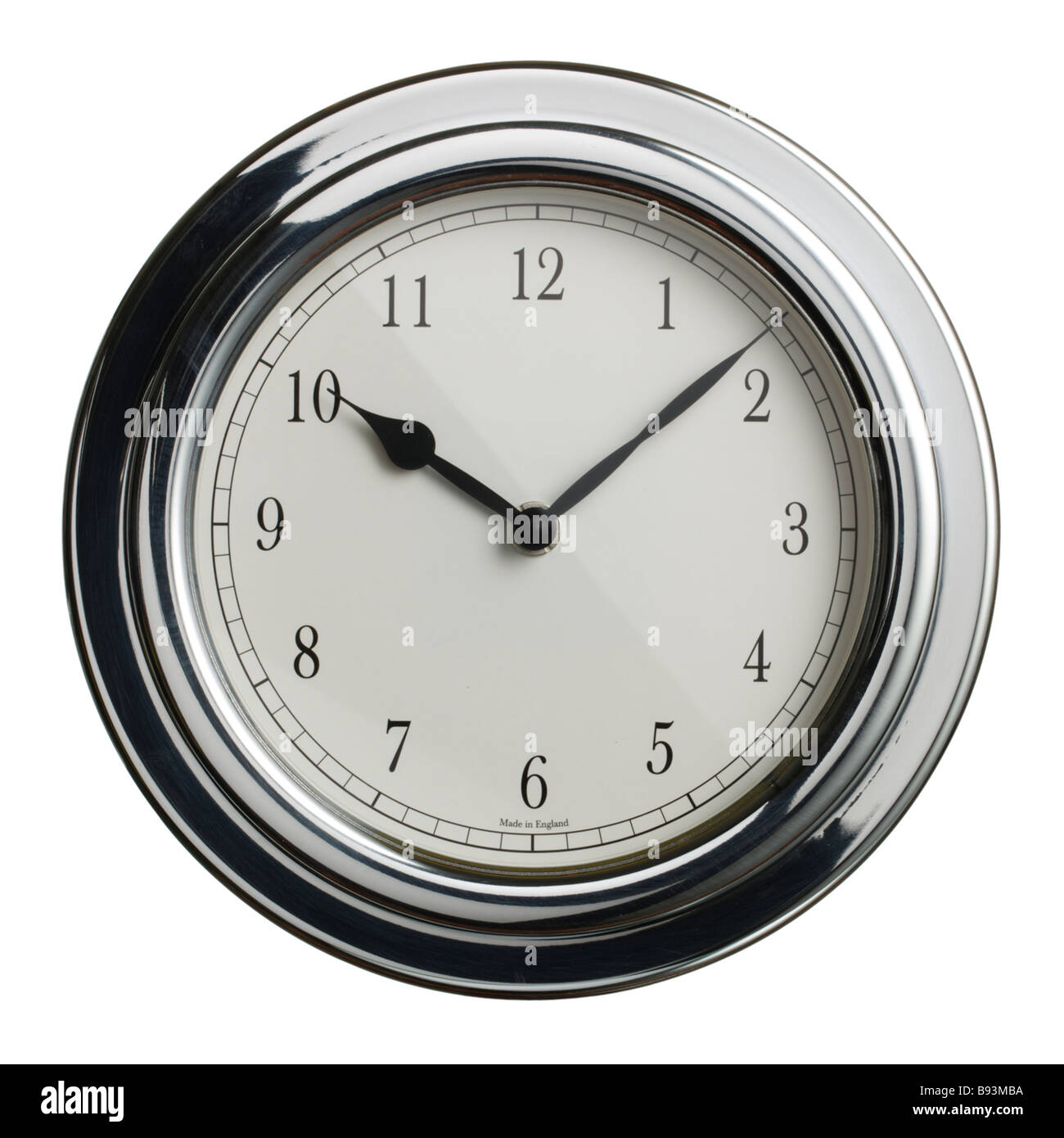 Chrome wall clock Stock Photo - Alamy