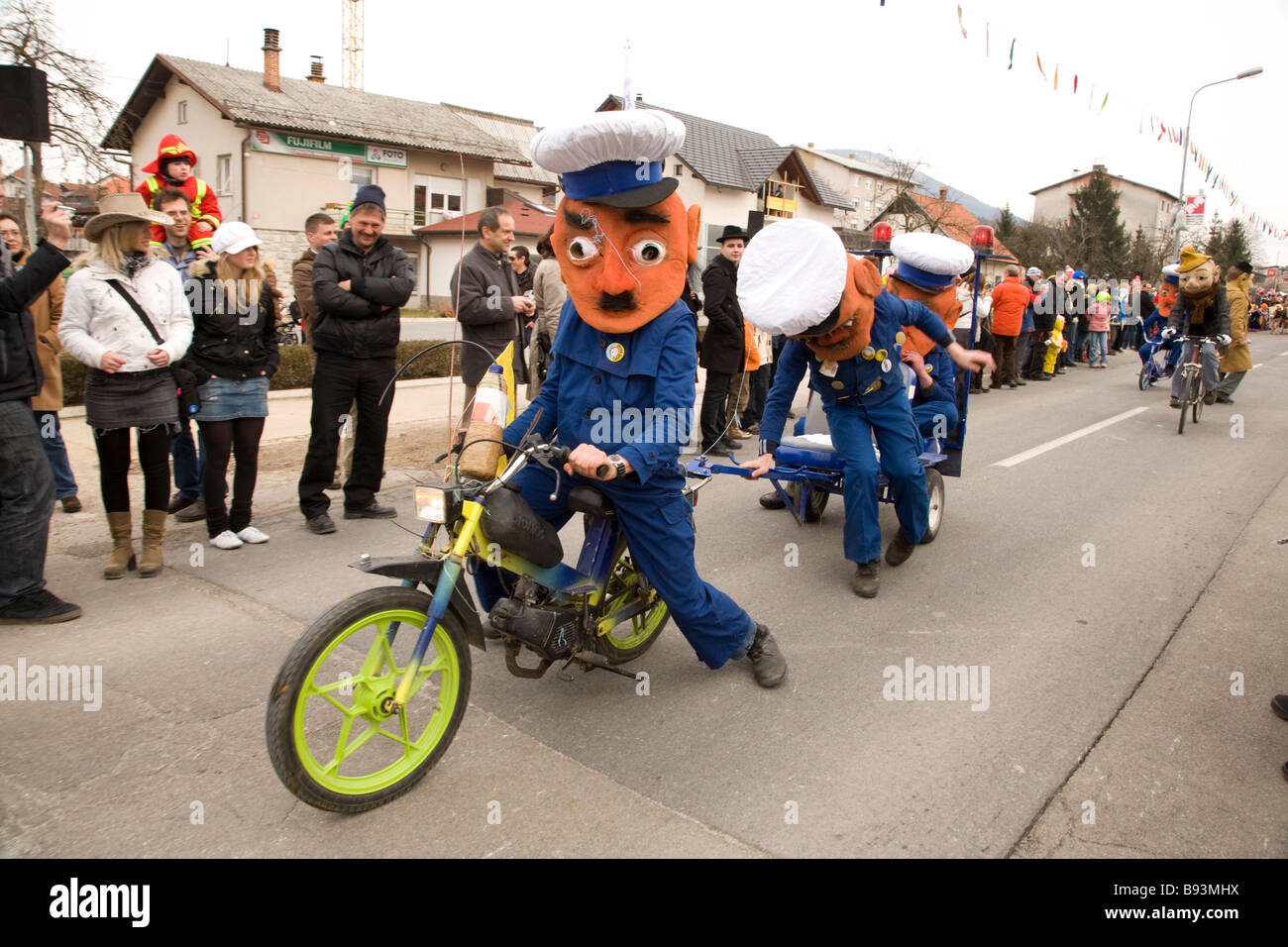 The annual Pust carnival in Cerknica Slovenia 2009 A traditional ...