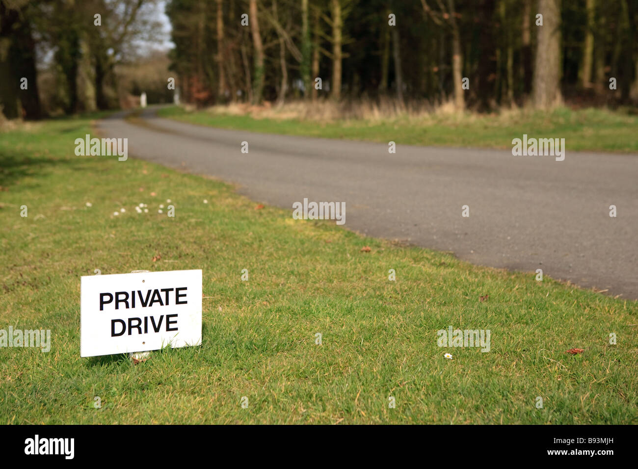 A sign declares this is a Private Drive in England UK Stock Photo - Alamy