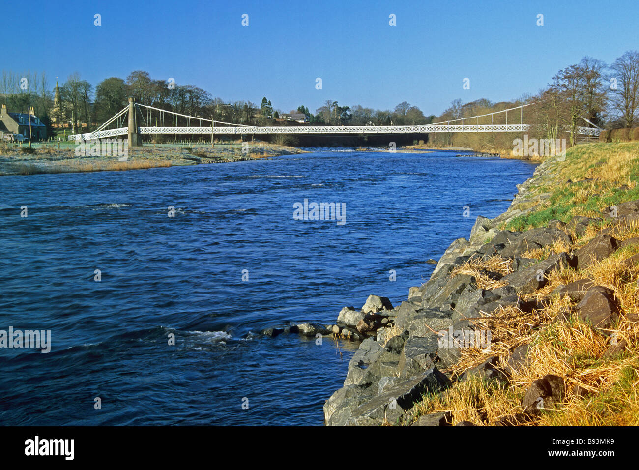 Chain Bridge Melrose Stock Photo - Alamy