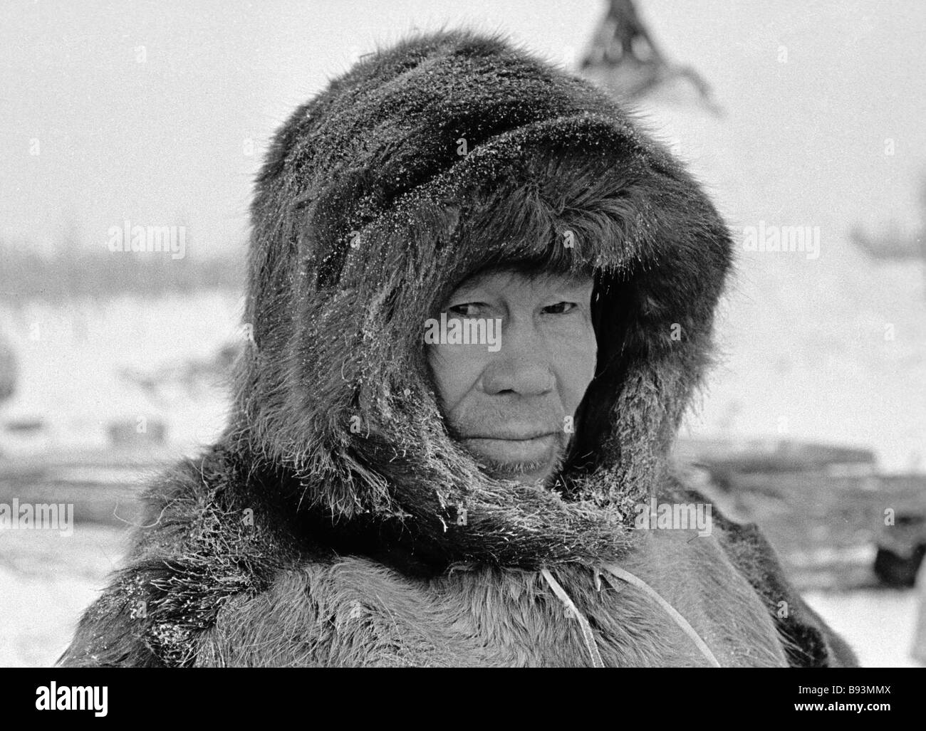 A reindeer breeder from Salekhard Stock Photo - Alamy