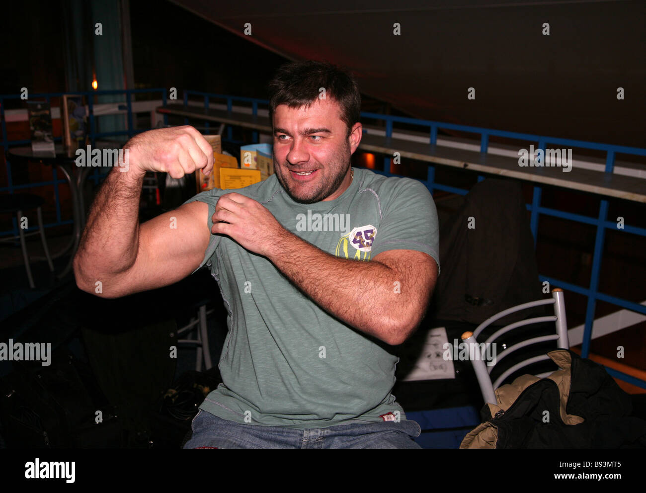 Actor Mikhail Porechenkov on the first night of Anton Sivers s movie ...