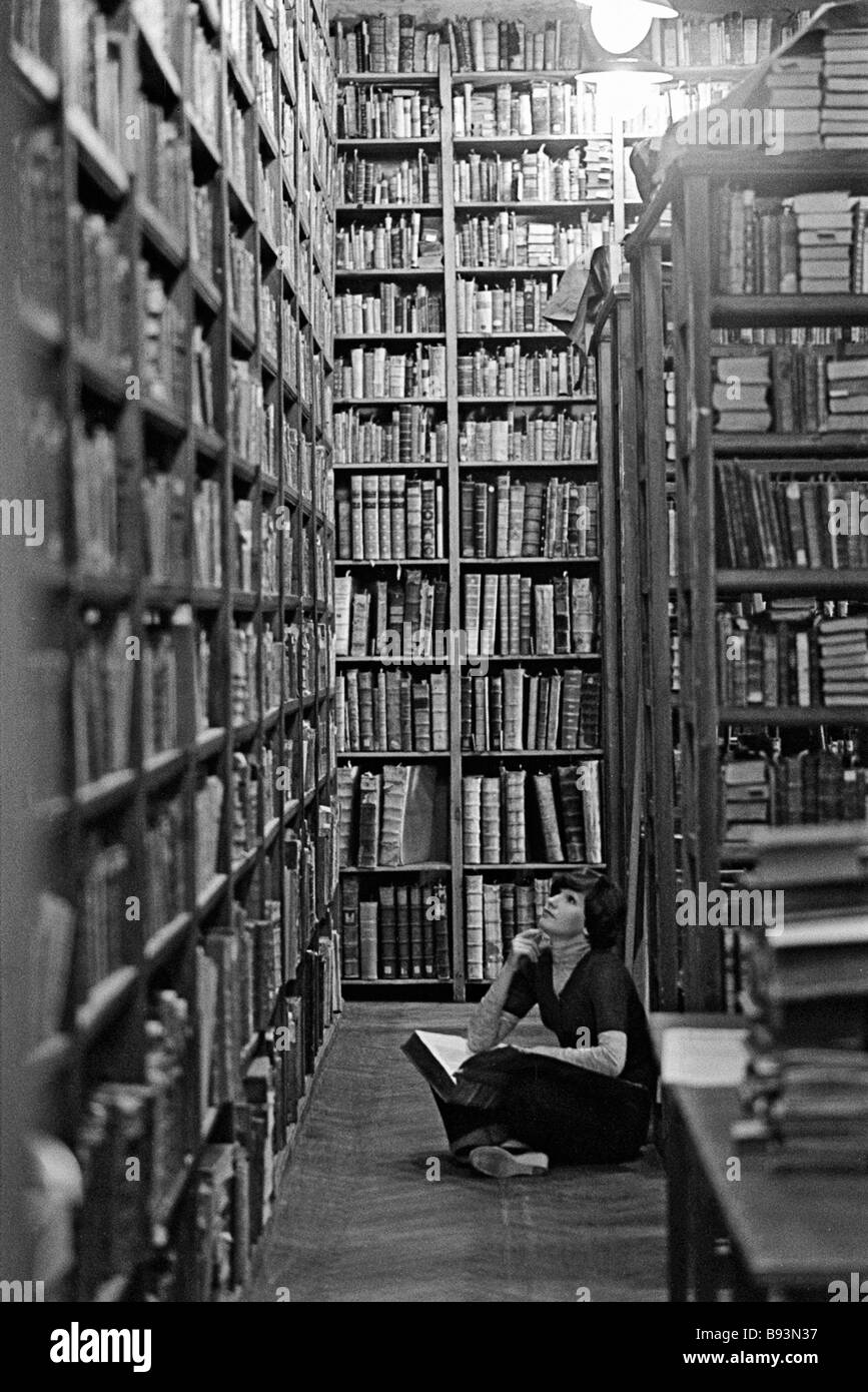 The rare book section at the State Historical Library Stock Photo - Alamy