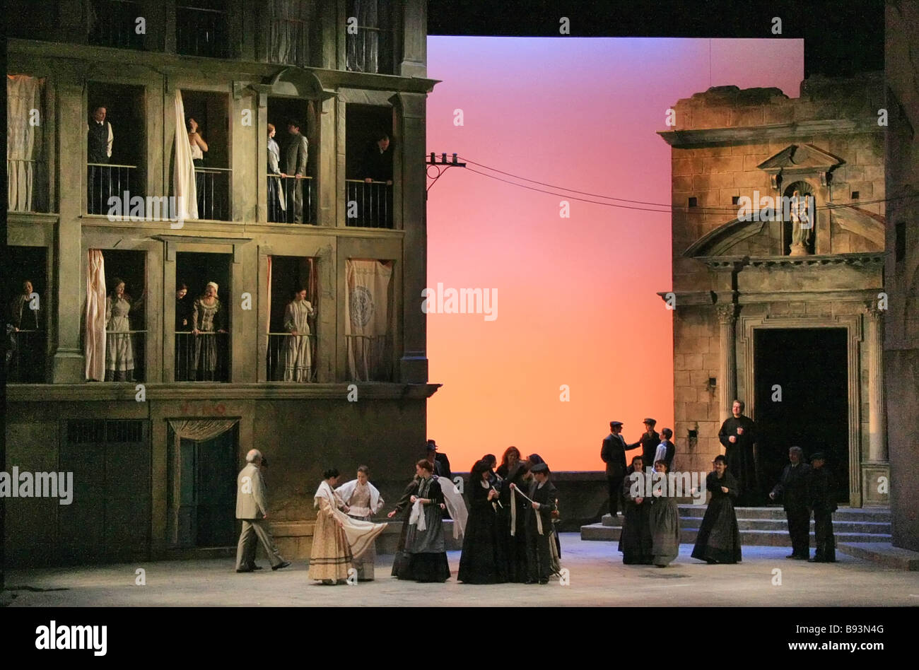 Premiere of the opera Cavalleria Rusticana or The Rural Honour by ...