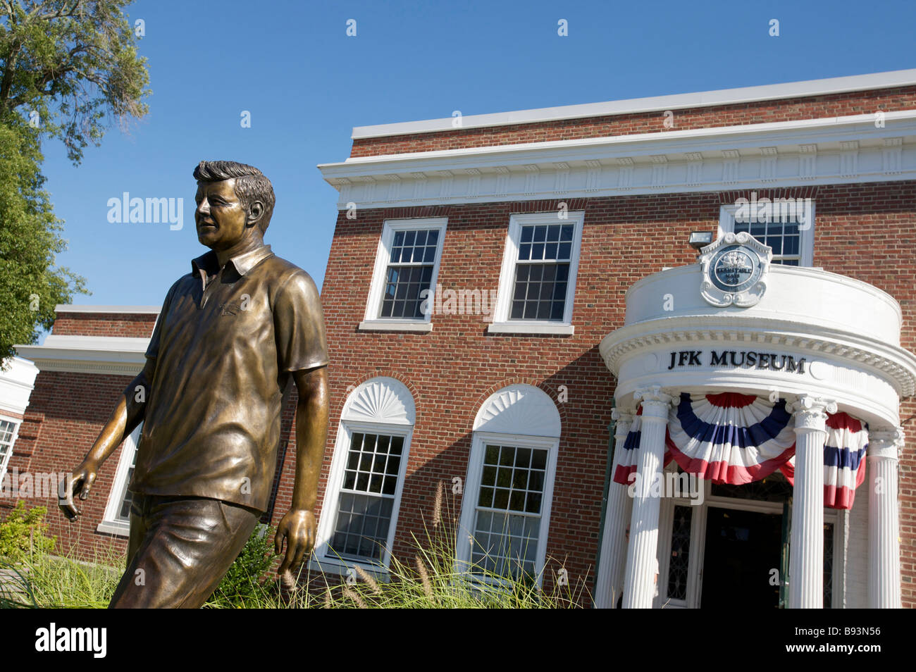 US CAPE COD HYANNIS Statue of John F Kennedy at the JFK Museum PHOTO ...