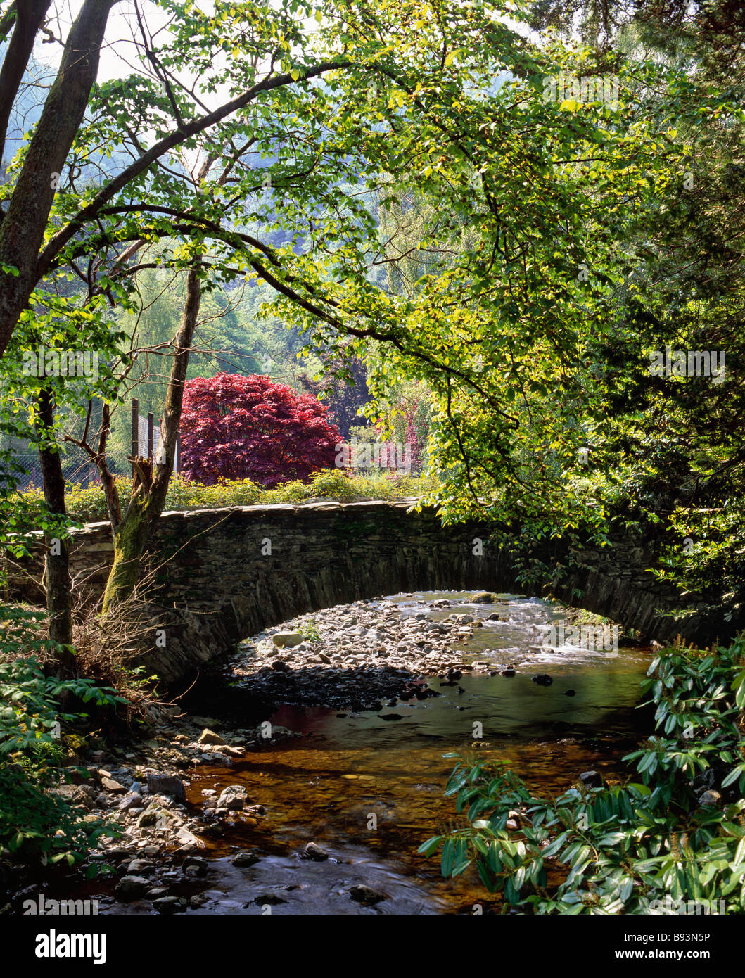 Bridge over the watendlath beck english lake district hi-res stock ...