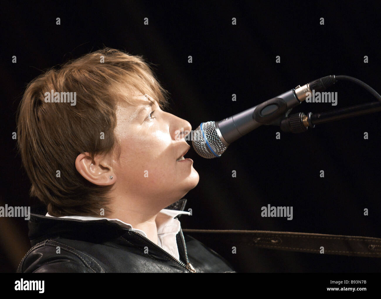 Di Diana Arbenina lead singer of the Night Snipers group at the meeting ...