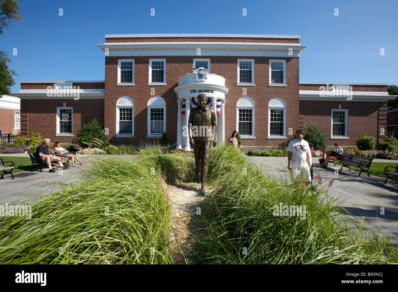 US CAPE COD HYANNIS Statue of John F Kennedy at the JFK Museum PHOTO ...