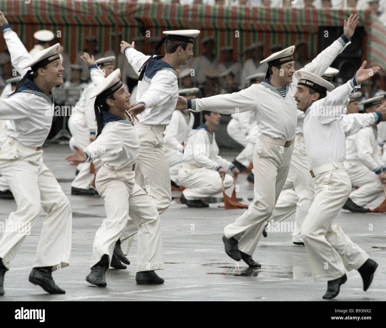 Actors perform sailor dance at Navy Day gala Stock Photo - Alamy