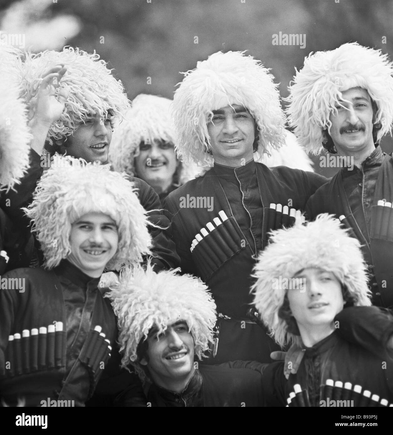 Members of the folk dance company of the Azeri SSR Stock Photo - Alamy