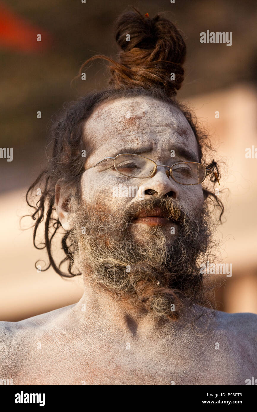 Sadhu in Varanasi India Stock Photo - Alamy