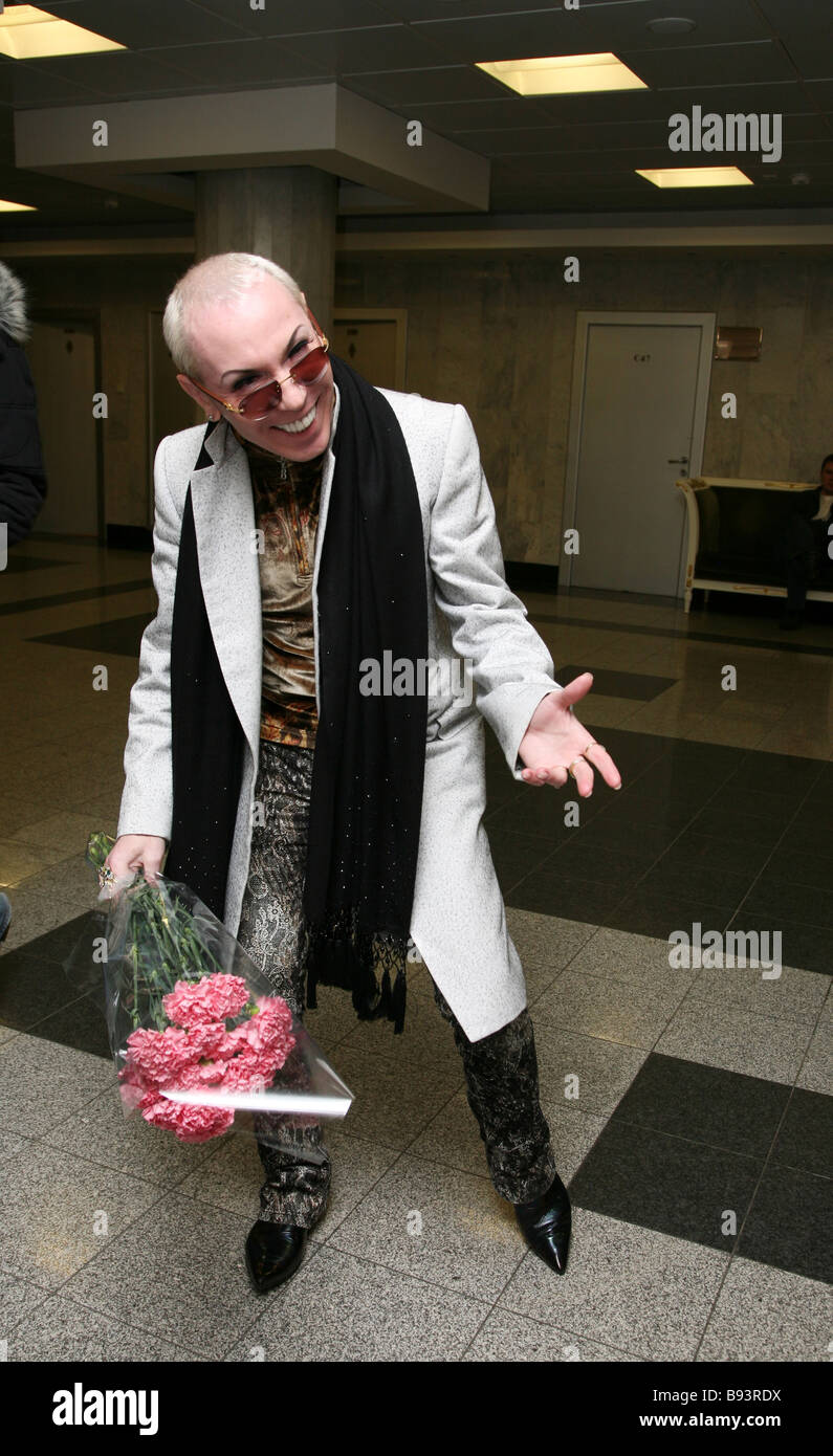 Actor Alexander Peskov before Edita Pyekha s jubilee concert at State ...