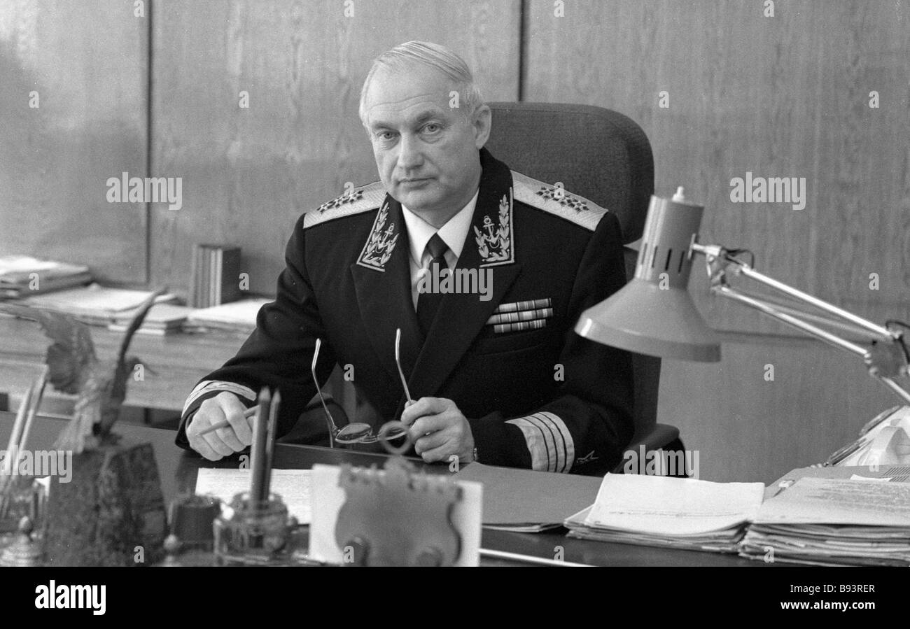 Admiral Felix Gromov commander in chief of the Russian Vavy Stock Photo ...